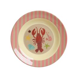 Rice Melamin Tiefer Teller Kindersch&uuml;ssel Ocean Print Koralle - 250 ml &Oslash; 20 cm, H&ouml;he 3 cm skandinavische Deko Online Shop