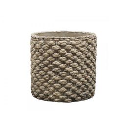 Chic Antique Corte &Uuml;bertopf mit Zopfmuster H21/D23 cm, natur