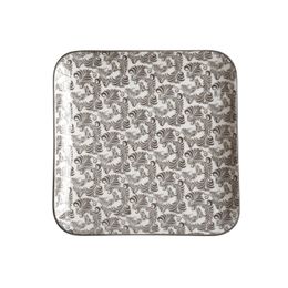 Chic Antique Ar&eacute;s Teller mit Muster 20 x 20 cm, mokka skandinavische Deko Online Shop