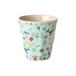 Rice Mittelgro&szlig;e Kinderbecher Ocean Print Blau - 250 ml &Oslash; 9 cm, H&ouml;he 9 cm