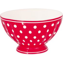 GreenGate French Bowl, M&uuml;slischale Dotty &Oslash; 10 cm, H&ouml;he 6 cm, rot