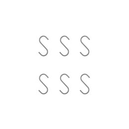 house doctor S-Haken Snap 6er Set 3 x 0,5 x 6 cm, silber