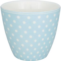 GreenGate Latte Cup, Kaffee Latte Becher Dotty &Oslash; 10, H&ouml;he 9 cm, pale blue