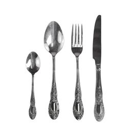 Chic Antique Besteck mit Dekor 4er Set L23 cm, silber skandinavische Deko Online Shop