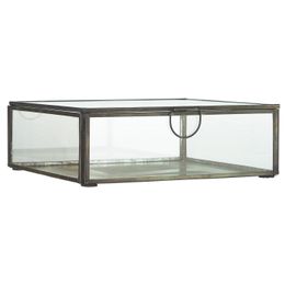 IB Laursen Quadratische Glasbox mit Deckel 21,5 x 21,5 x 7,3 cm, schwarz