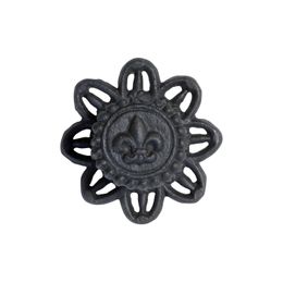 Chic Antique Griff mit Lilie &Oslash; 8 cm, antique schwarz