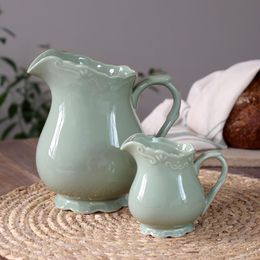 Chic Antique Provence Milch K&auml;nnchen H9 cm / 250 ml, verte skandinavische Deko Online Shop