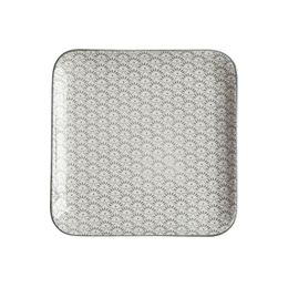 Chic Antique Ar&eacute;s Teller mit Muster 20 x 20 cm, verte skandinavische Deko Online Shop