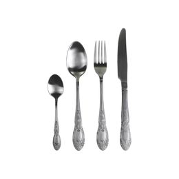 Chic Antique Besteck mit Dekor 4er Set L23 cm, matt silber skandinavische Deko Online Shop