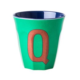 Rice Melamin Becher Buchstaben &Oslash;9 x H9cm, mehrfarbig, Q2