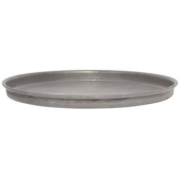 IB Laursen Kerzentablett aus Metall mit Kante H&ouml;he 1,5, &Oslash; 19 cm, grau skandinavische Deko Online Shop