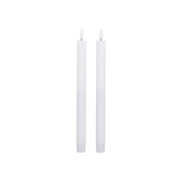 Chic Antique Dinnerkerze Stabkerze LED 2er H28/&Oslash;2 cm wei&szlig;