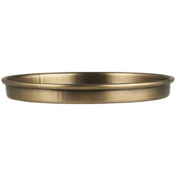 IB Laursen Kerzentablett aus Metall mit Kante H&ouml;he 1, &Oslash; 11 cm, messing skandinavische Deko Online Shop