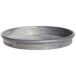 IB Laursen Kerzentablett aus Metall mit Kante H&ouml;he 1 cm, &Oslash; 8 cm, grau skandinavische Deko Online Shop