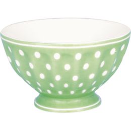 GreenGate French Bowl, M&uuml;slischale Dotty &Oslash; 10 cm, H&ouml;he 6 cm, pale green
