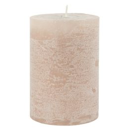 IB Laursen Rustikale Stumpenkerze H&ouml;he 10 cm, &Oslash; 7 cm, rosa