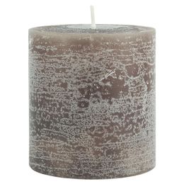 IB Laursen Rustikale Stumpenkerze H&ouml;he 7,5 cm, &Oslash; 7 cm, braun
