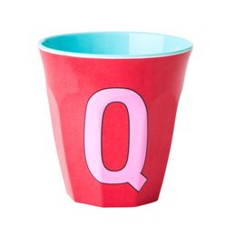Rice Melamin Becher Buchstaben &Oslash;9 x H9cm, mehrfarbig, Q1