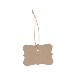 Chic Antique Anh&auml;nger mit gewellter Kante L7/B5 cm, natur