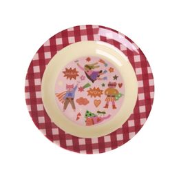 Rice Kinder Sch&uuml;ssel, tiefer Teller Hero Pink - 250 ml &Oslash; 20 cm, H&ouml;he 3 cm skandinavische Deko Online Shop