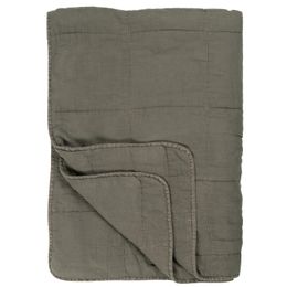 IB Laursen Vintage Quilt unifarben 180 x 130 cm, Erdfarbe