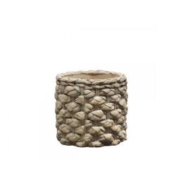 Chic Antique Corte &Uuml;bertopf mit Zopfmuster H11/D12 cm, natur