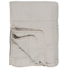 IB Laursen Vintage Quilt unifarben 180 x 130 cm, ash grey