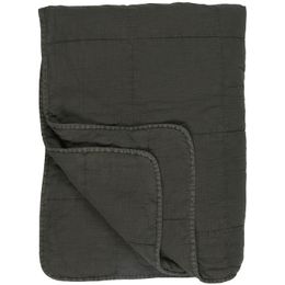 IB Laursen Vintage Quilt unifarben 180 x 130 cm, thunder grey
