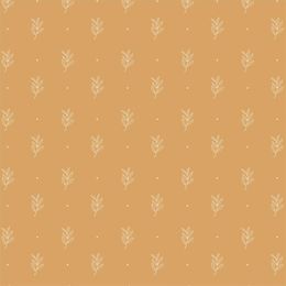 IB Laursen Papier Serviette mit Blattmuster 50er 40 x 40 cm, mustard