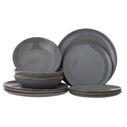 Bloomingville Sandrine Geschirrset aus Steingut 4x3 Teile, grau skandinavische Deko Online Shop