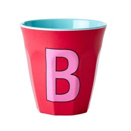 Rice Melamin Becher Buchstaben &Oslash;9 x H9cm, mehrfarbig, B2 skandinavische Deko Online Shop