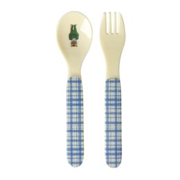 Rice Baby Besteck, Kinderbesteck Nathalie L&eacute;t&eacute; 14 cm, blau