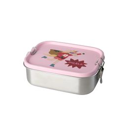 Rice Edelstahl Kinder Lunchbox Brotbox Hero Pink - Small - 800 ml L:17 cm, B:12 cm, H&ouml;he 6 cm