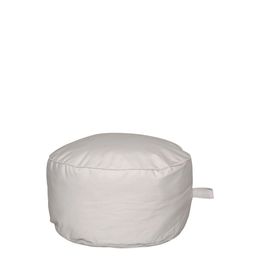 Chic Antique Lounge Puff aus Nylon f&uuml;r Draussen H32/&Oslash; 60 cm beige skandinavische Deko Online Shop