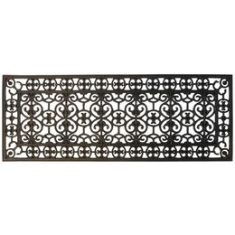 IB Laursen T&uuml;rmatte Fu&szlig;matte Gummi Filigran 120 x 45 cm, schwarz