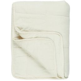 IB Laursen Vintage Quilt unifarben 180 x 130 cm, butter cream