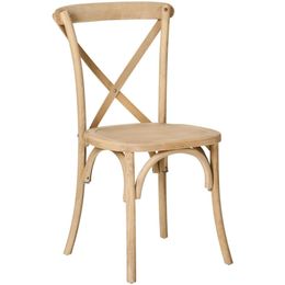 IB Laursen Provence-Stuhl mit Holzsitz, stapelbar 44.5 x 45 x 90 cm, natur skandinavische Deko Online Shop