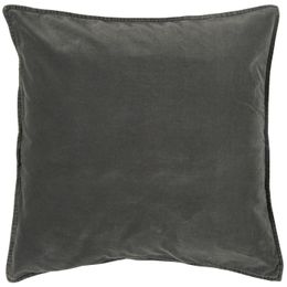 IB Laursen Kissenbezug Velour quadratisch 52 x 52 cm, thunder grey skandinavische Deko Online Shop