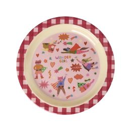 Rice Melamin Kinderteller Hero Pink &Oslash; 22 cm, H&ouml;he 2 cm