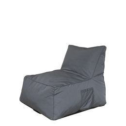 Chic Antique Nylon Lounge-Sessel f&uuml;r Draussen H65/L80/B75 cm grau