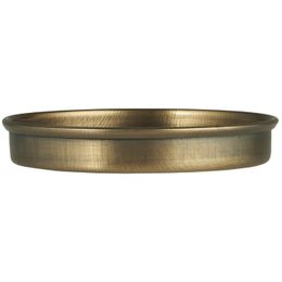 IB Laursen Kerzentablett aus Metall mit Kante H&ouml;he 1 cm, &Oslash; 8 cm, messing skandinavische Deko Online Shop