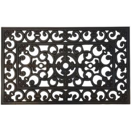 IB Laursen T&uuml;rmatte Fu&szlig;matte Gummi Filigran 75 x 45 cm, schwarz