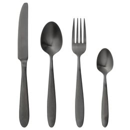 Bloomingville Besteck Frea 4er Set, Edelstahl schwarz