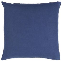 IB Laursen Leinen-Kissenbezug 50x50 cm einfarbig 50 x 50 cm, indigo
