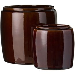 IB Laursen 2er Topf-Set Saigon 20/&Oslash;18 cm, 13/&Oslash;12 cm, braun