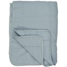 IB Laursen Vintage Quilt unifarben 180 x 130 cm, nordic sky