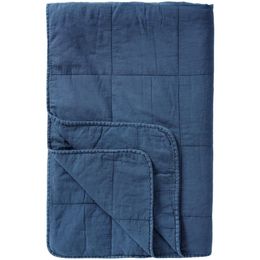IB Laursen Vintage Quilt unifarben 180 x 130 cm, indigo