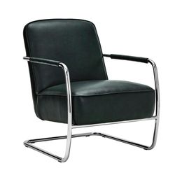 house doctor Lounge-Sessel Comma, Kunstleder 77 x 67 x 82 cm, Dunkelgr&uuml;n