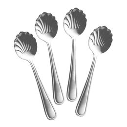 Rice Rostfreier Stahl Teel&ouml;ffel 4er 14 cm, silber skandinavische Deko Online Shop