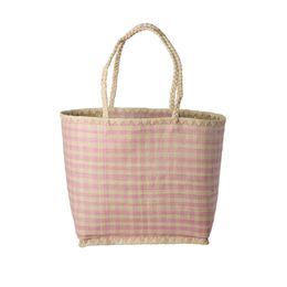 Rice Raffia Tasche Pink Large, 32 x 22 x H&ouml;he 33 cm